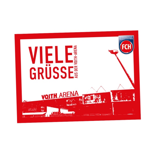 Postkarte "Voith Arena" I 1. FC Heidenheim 1846 Fanshop by Liha Werbung