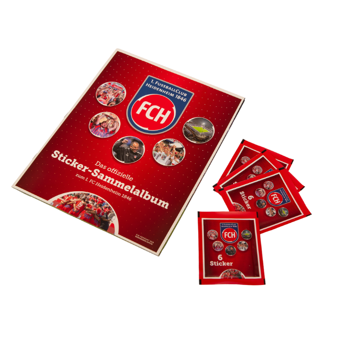 FCH Stickeralbum I 1. FC Heidenheim 1846 Fanshop by Liha Werbung