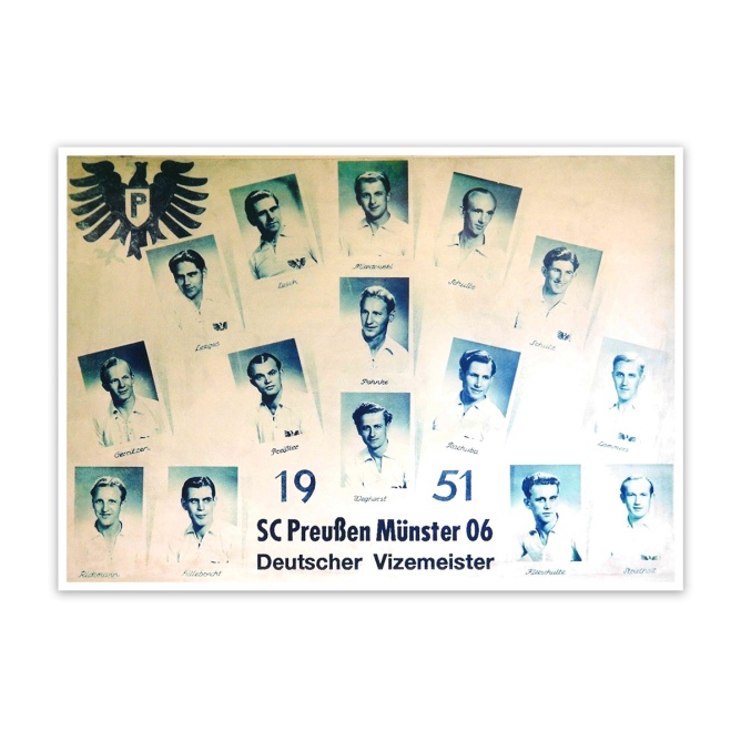 SC Preußen Münster Postkarte Kader 1951