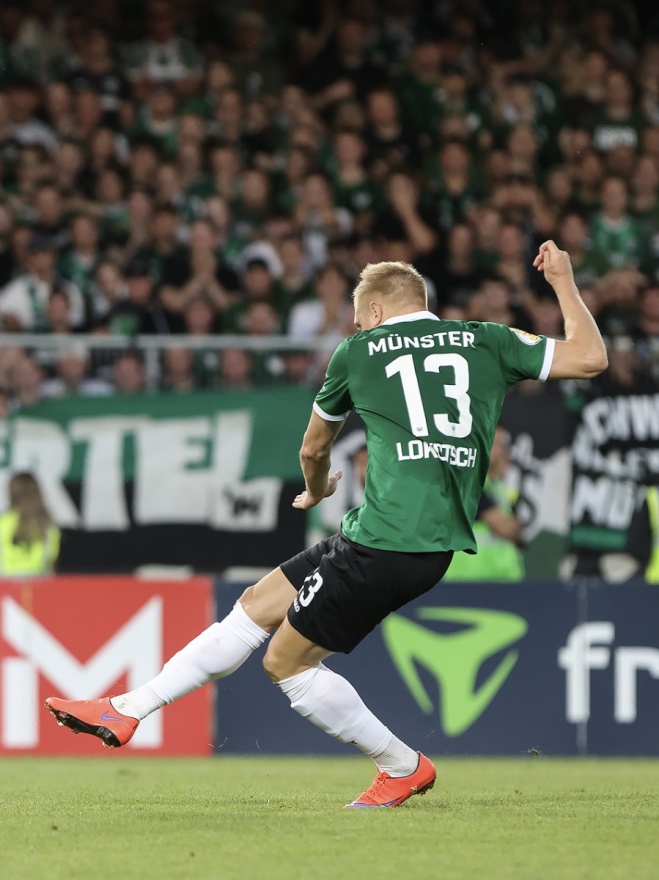 SC Preußen Münster Lars Lokotsch Matchprepared Trikot zum DFB-Pokal im ...